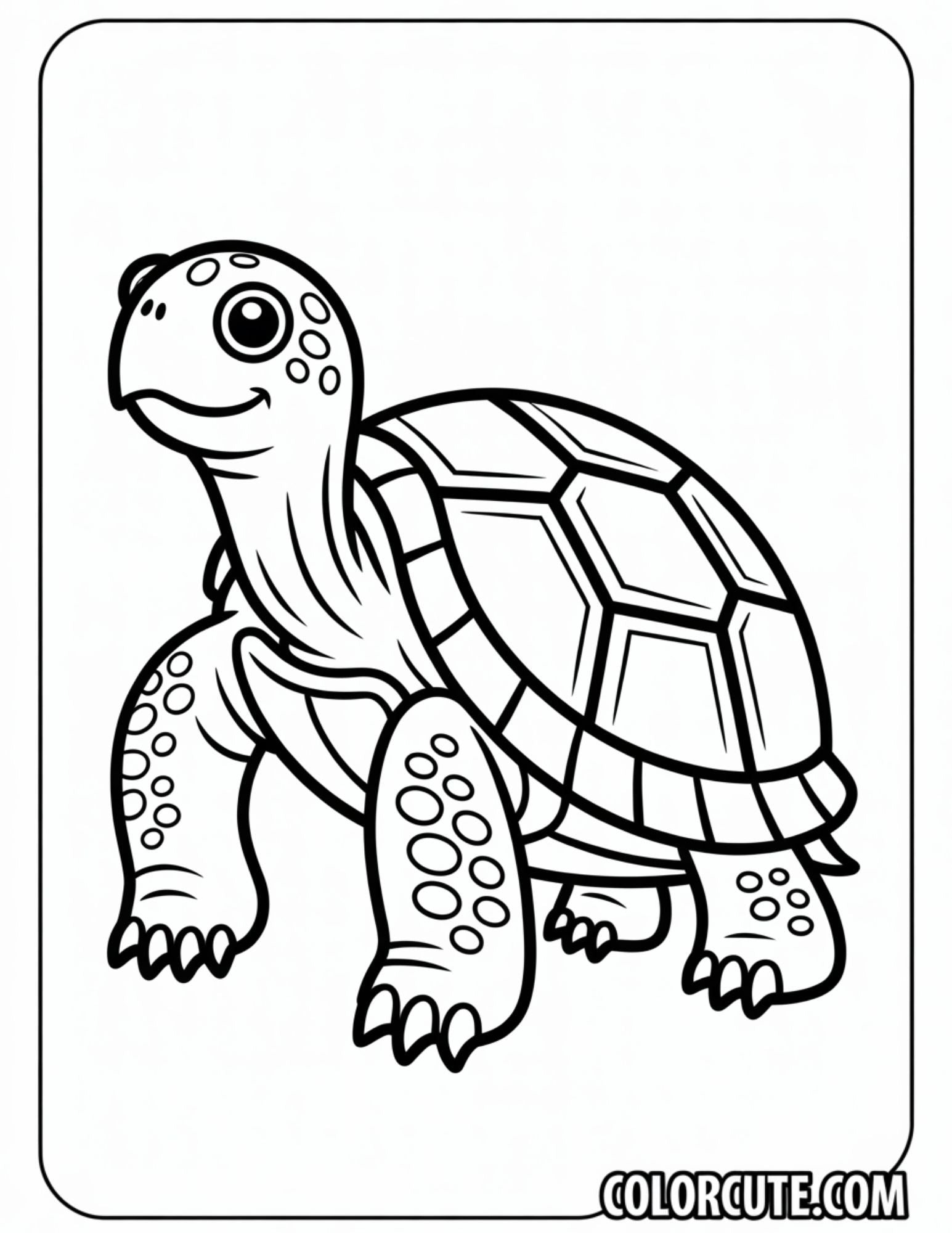 Giant Turtle Coloring Pages | Free PDF Printables – Color Cute - Free ...