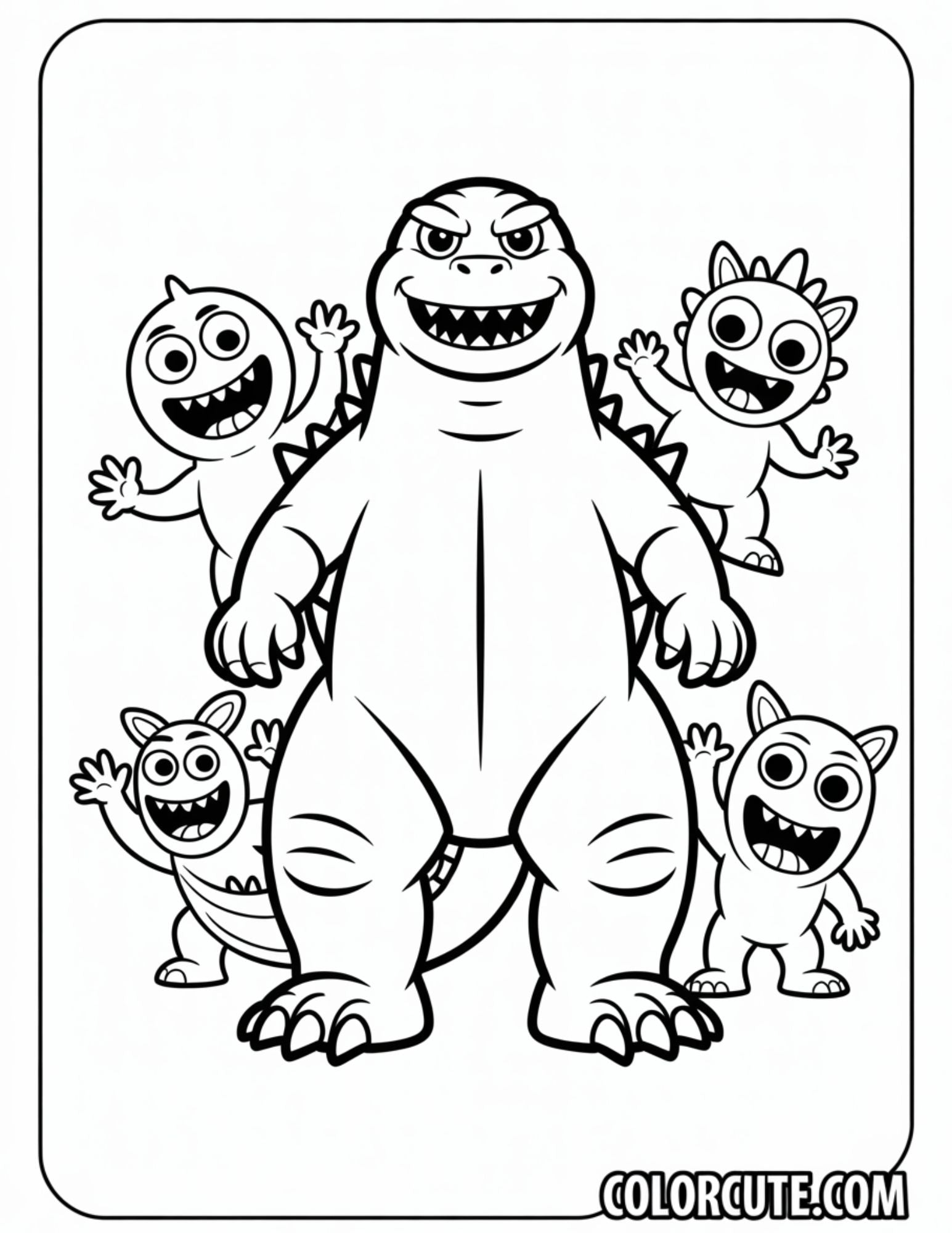 King Ghidorah Godzilla Coloring Pages | Free PDF Printables – Color ...