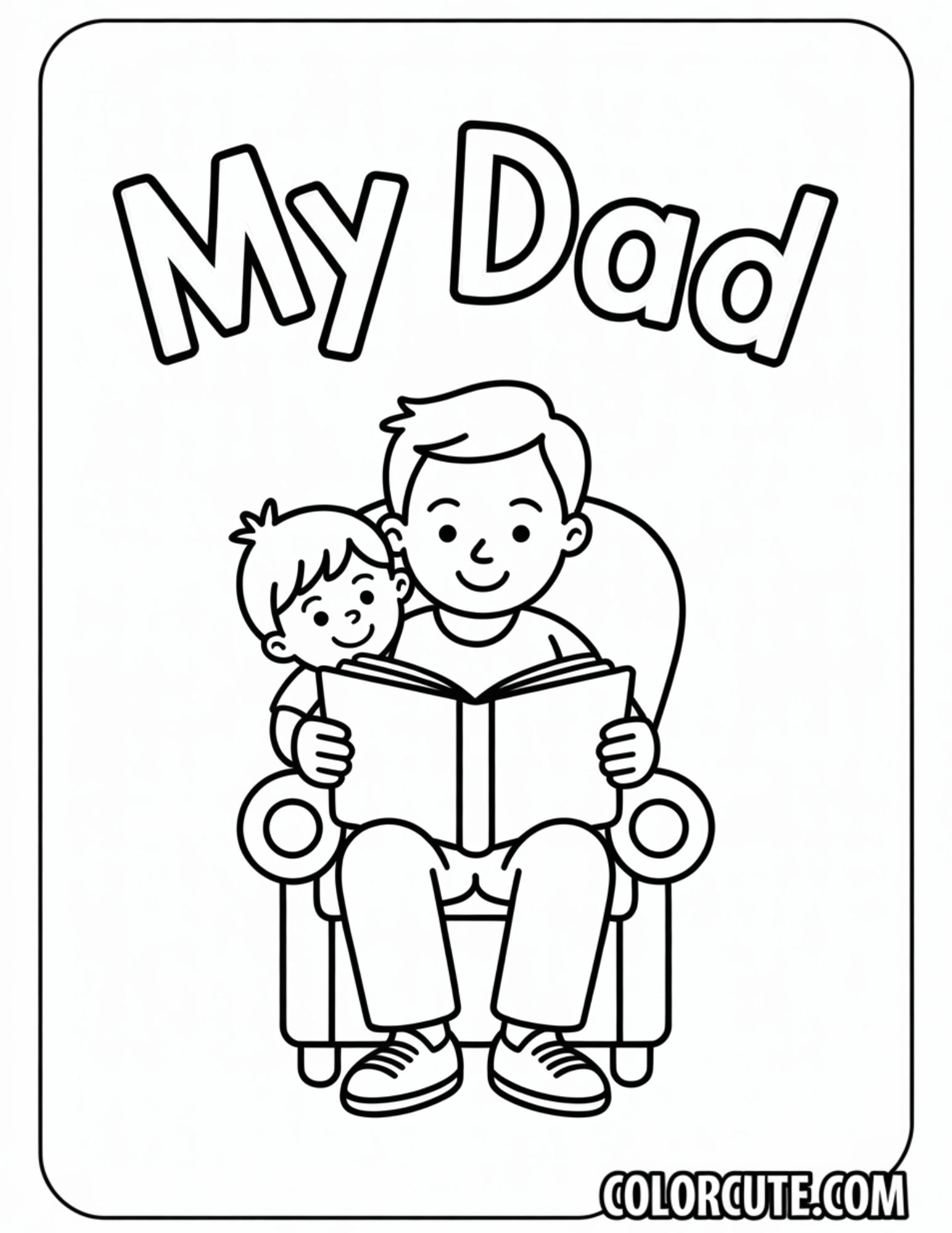 My Dad Coloring Pages | Free PDF Printables – Color Cute - Free ...