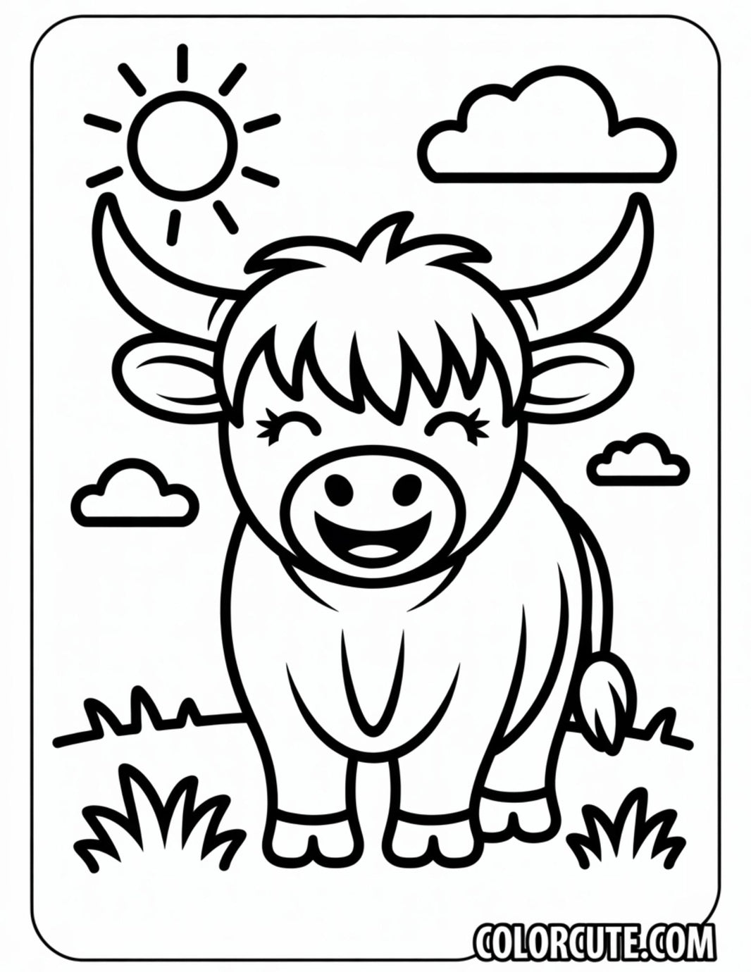 16+ Free Highland Cow Coloring Pages - Farm Animal PDF Printables ...