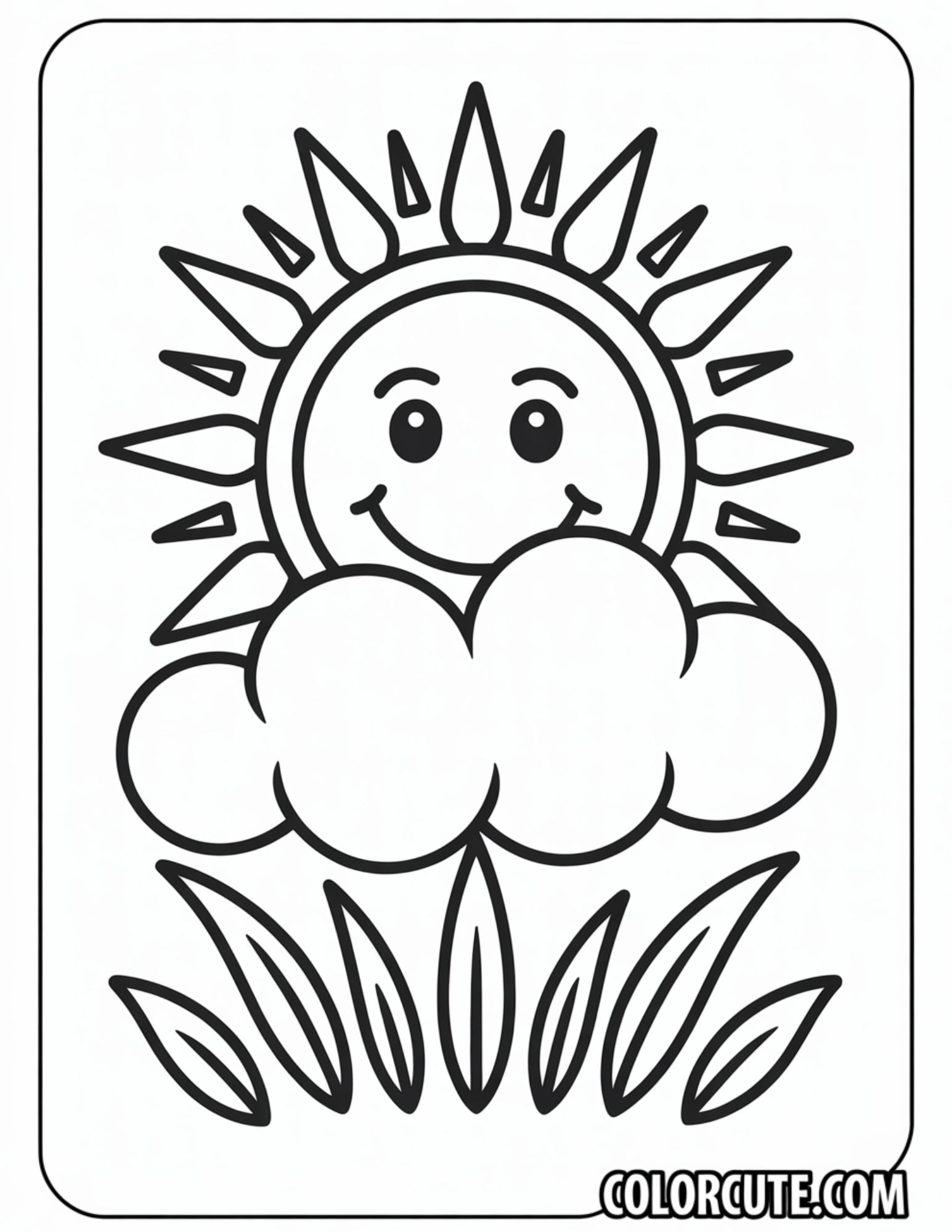 Spring Sunshine Coloring Pages Free PDF Printables – Color Cute - Free ...