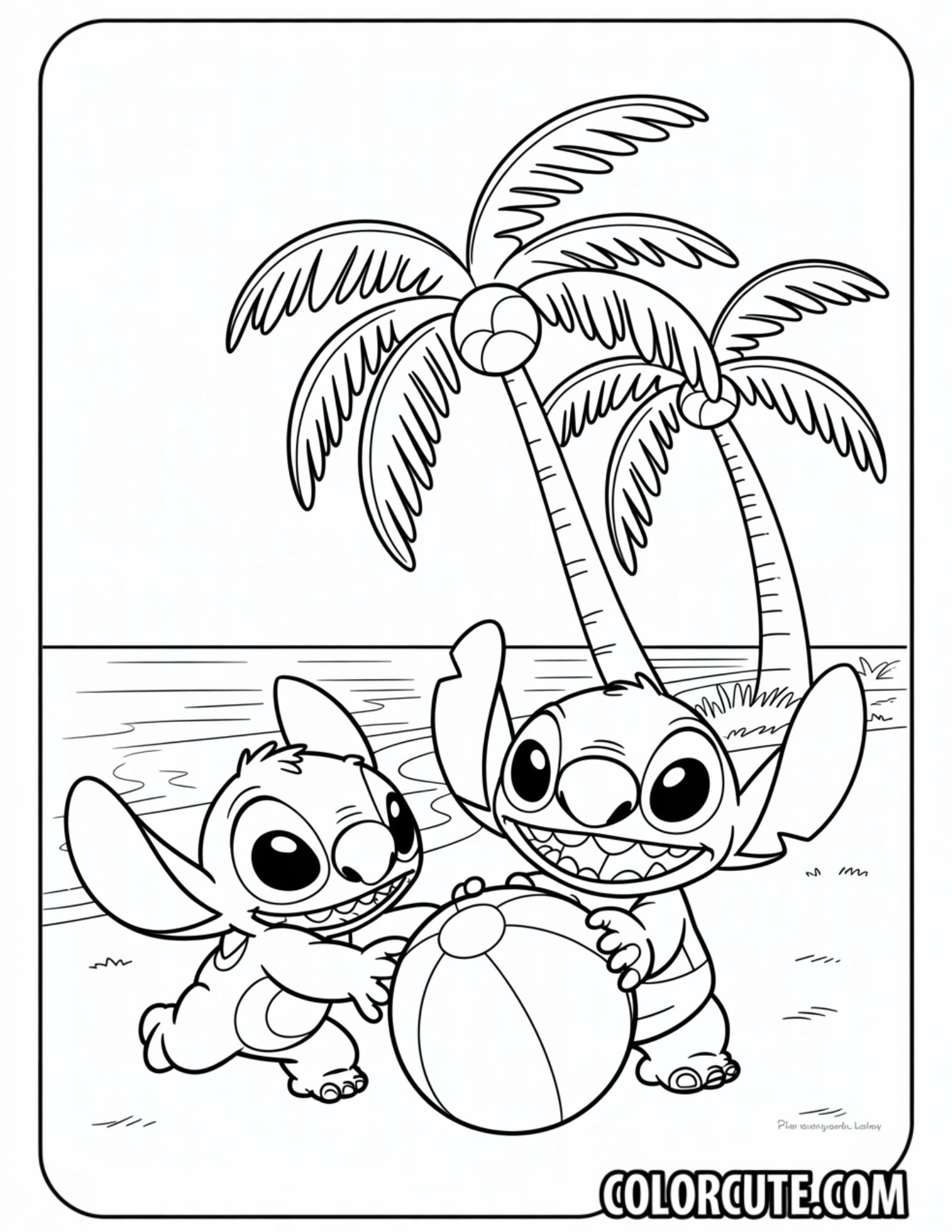 Summer Stitch Coloring Pages | Free PDF Printables – Color Cute - Free ...